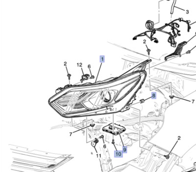 GM OEM Part 84428288 Right Passenger Headlamp | eBay