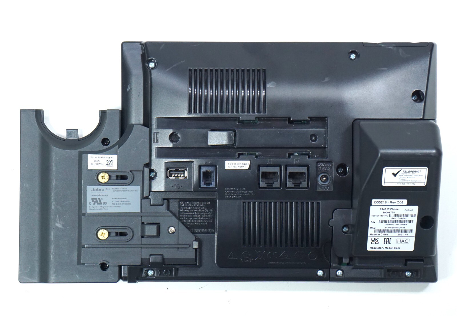 Mitel MiVoice 6940 IP Phone 7" Touch Display w/ Wireless Handset ...