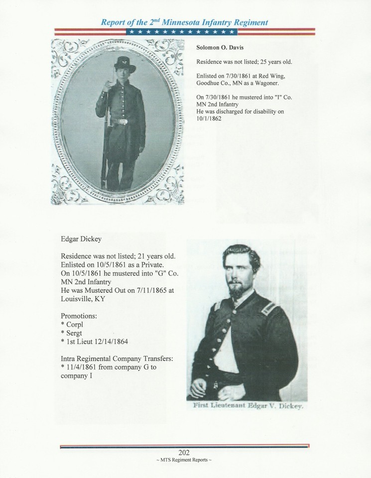 Civil War History of the 2nd Minnesota Infantry Regiment | eBay