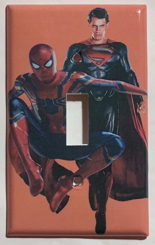 Spiderman Superman Light Switch Outlet Toggle Rocker Wall Cover Plate ...