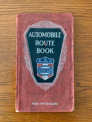 ANTIQUE /VINTAGE 1925 OHIO AUTOMOBILE ROAD MAP ROUTE BOOK CLEVELAND AAA ...