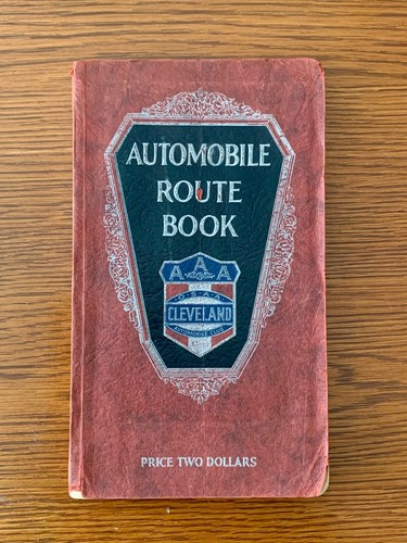 ANTIQUE /VINTAGE 1925 OHIO AUTOMOBILE ROAD MAP ROUTE BOOK CLEVELAND AAA ...