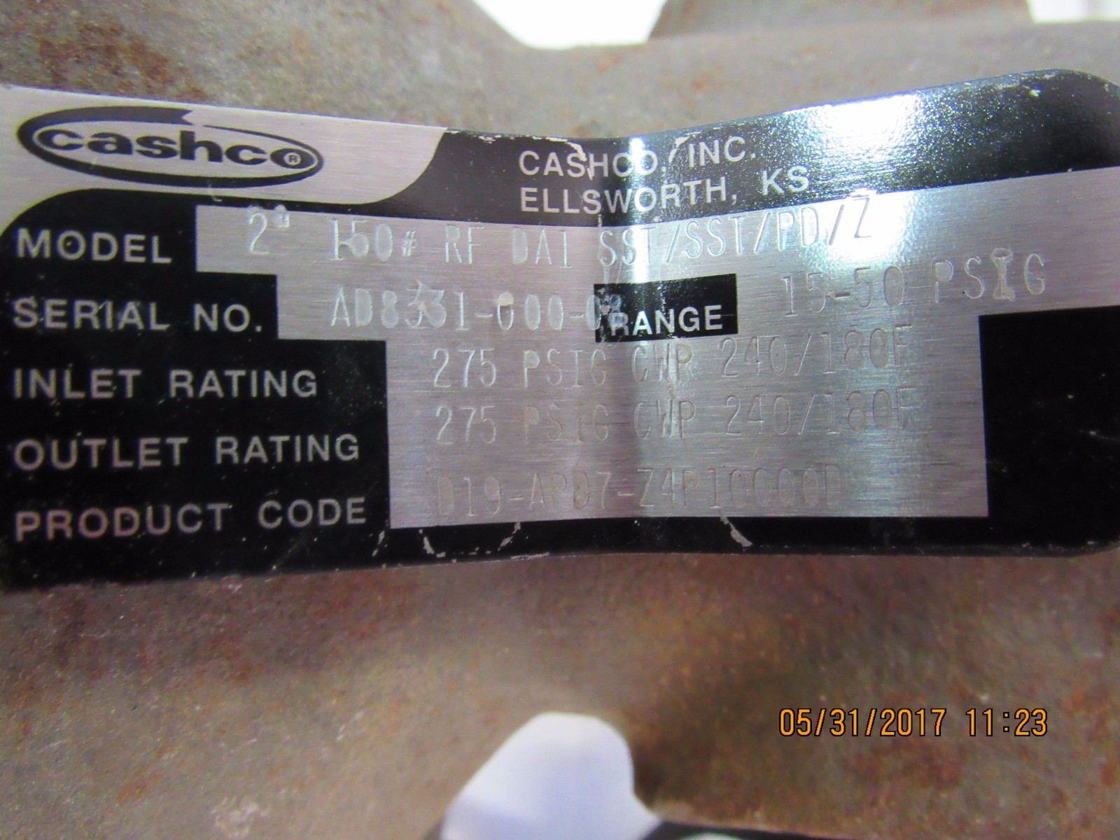 CASHCO 2'' 150 CF8M STAINLESS REGULATOR MOD 2'' 150 RF DA1 SST/SST/PD/Z ...