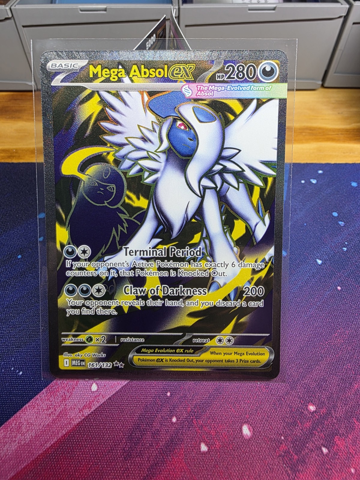 Mega Absol ex Full Art Ultra Rare 161/132 Pokemon Mega Evolution ...