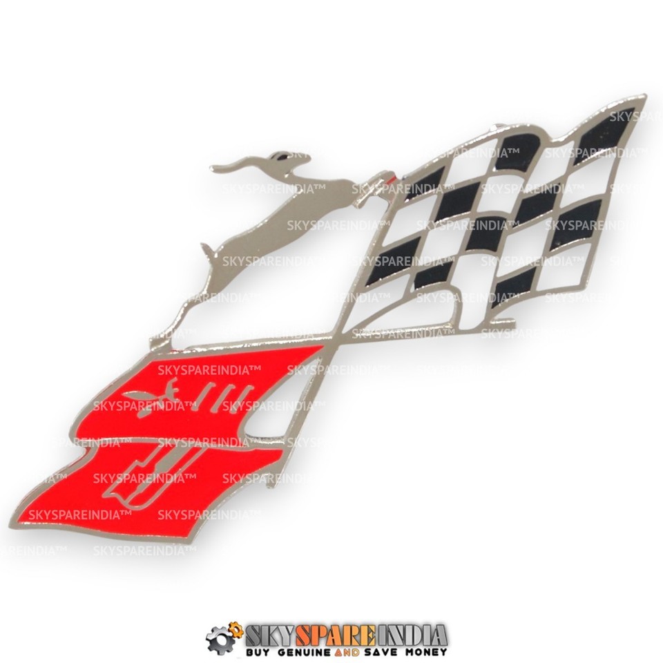 Rear Side Quarter Panel Crossed Flag Emblem Badge For Impala 1961 Cars ...