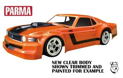 #10141 - 1/10 PARMA 1970 BOSS Mustang Clear RC Body Vintage | eBay