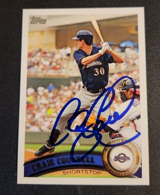 Craig Counsell Autograph Signed 2011 Topps Milwaukee Brewers | eBay