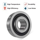 10Pcs Flanged Ball Bearings ID 3/4" x OD 1-3/8" for Lawn Mower ...