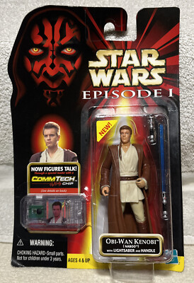 Star Wars: A Phantom Menace: CommTech Chip Action Figure: Obi-Wan ...