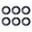Black Radiator Flanges Aluminum Ring Plate 1.5" ID 3 1/4" OD Pack of 6 ...