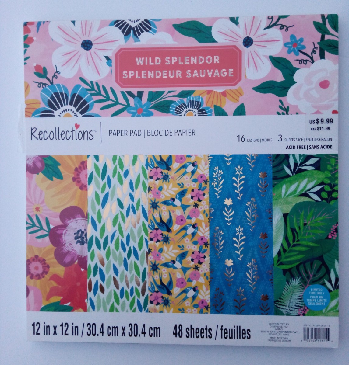 Recollections Cardstock Paper Pads A4 Unicolor Paper Pad Brights Tones