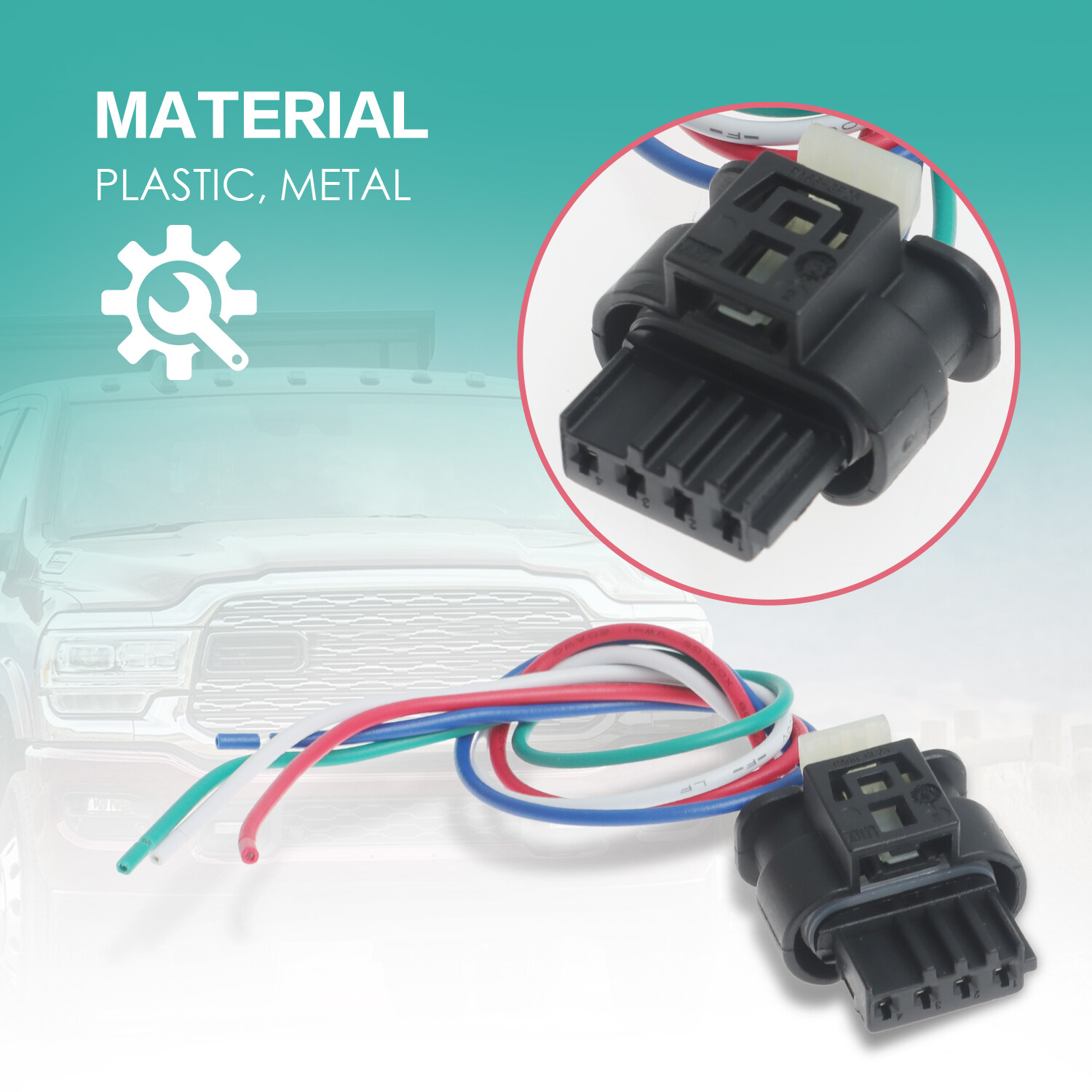 Active Radiator Shutter Connector Plug 4-Way for RAM 2500 3500 2019 ...