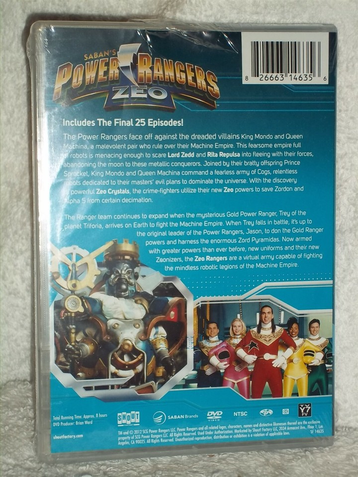 Power Rangers Zeo Part 2 (DVD, 2012) NEW Jason David Frank Catherine ...