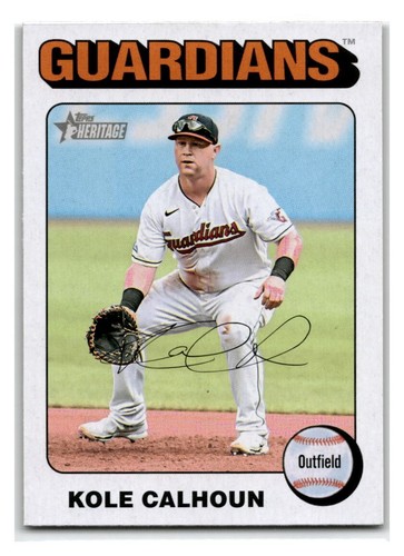 2024 TOPPS HERITAGE KOLE CALHOUN WHITE BORDER SP #62 GUARDIANS | eBay