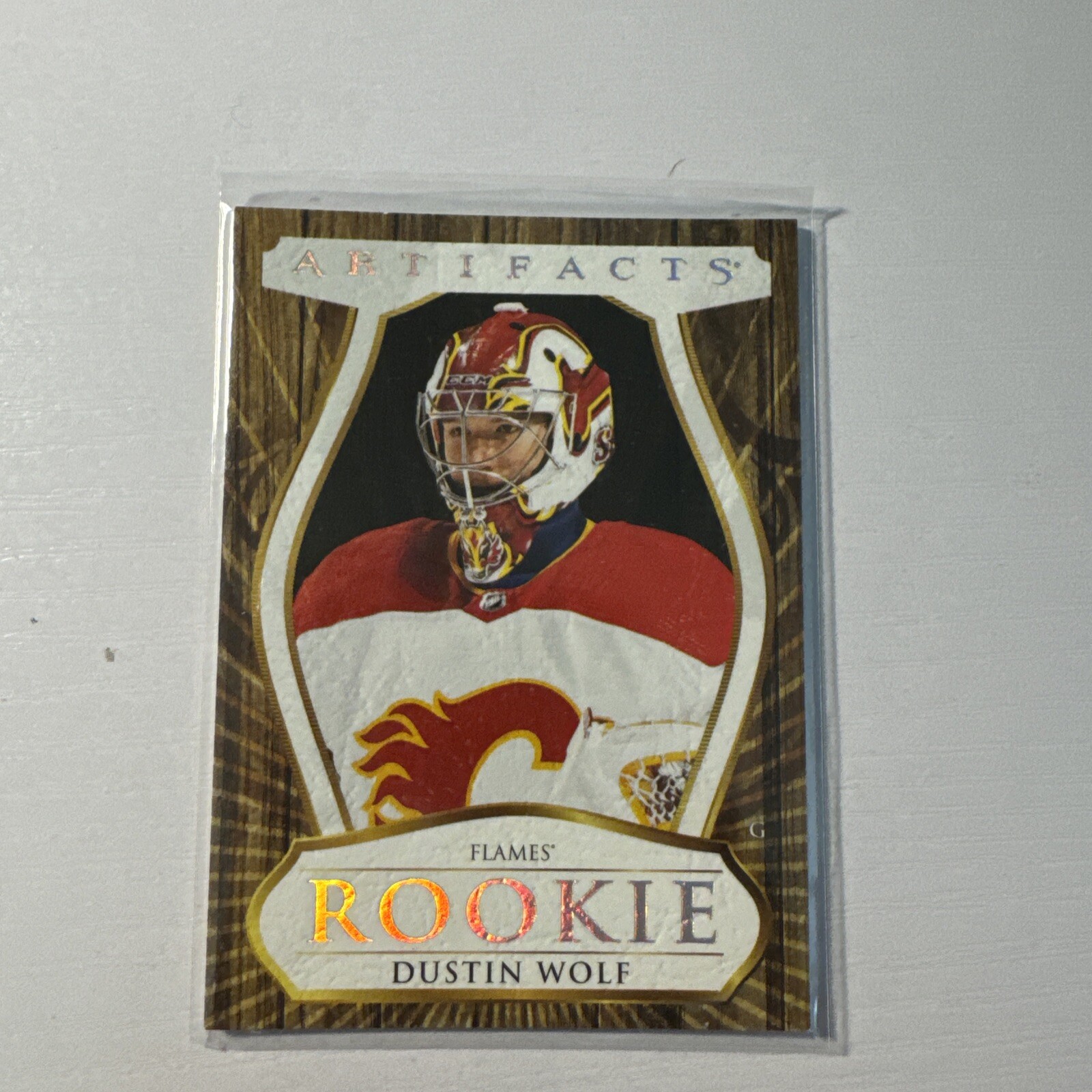 2023-24 Upper Deck Artifacts - Rookies Leather #182 Dustin Wolf (RC) | eBay