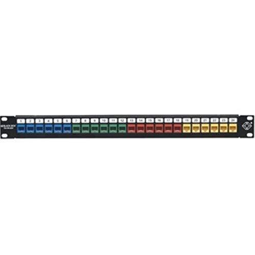 Black Box GigaStation2 High-Density Multimedia Patch Panel, 24-Port, 1U ...