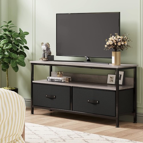 TV Stand Fits for 32 to 55 Inch TVs, Small Media Console Table w/2 ...