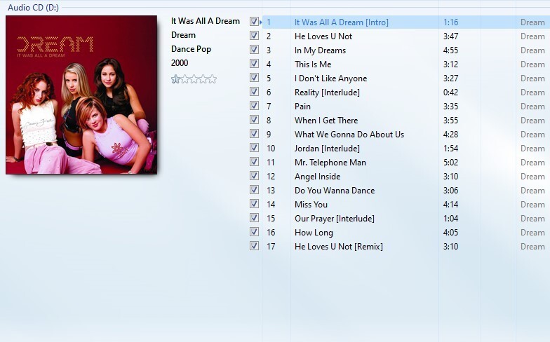 Dream - It Was All A Dream - CD DISC ONLY, No Case, Art or Tracking ...