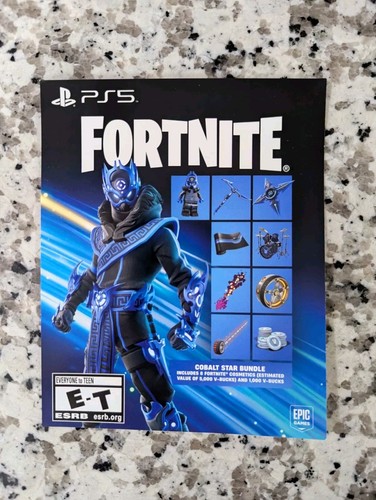 PS5 Exclusive Fortnite Cobalt Star Bundle Code + 1000 V Bucks *NEW ...
