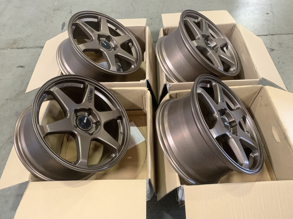 17x8 +40 Enkei T6R 5x114.3 Matte Bronze Wheels (Used Set ...