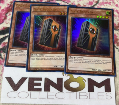 3x (M/NM) - Gate Blocker - DUDE-EN029 - Ultra Rare - 1st Edition YuGiOh ...