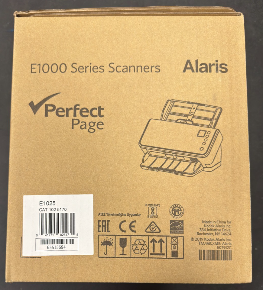 Kodak Alaris E1025 A4 Document Scanner High-Speed Duplex USB Free ...