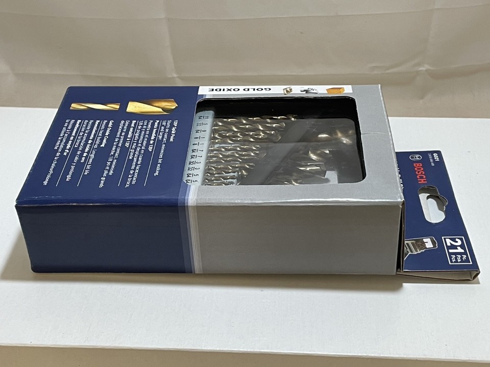 Brand New BOSCH Drill Bit Set Gold Oxide 21 Pc Set With Storage Case ...