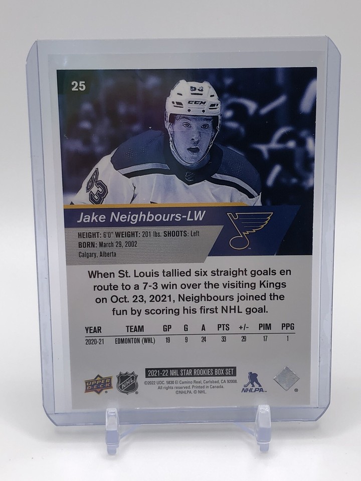 2021-22 Upper Deck NHL Star Rookies Jake Neighbours No. 25 | eBay