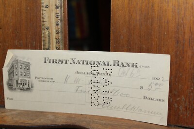 Antique 1922 Check First National Bank Jellico Tennessee | eBay
