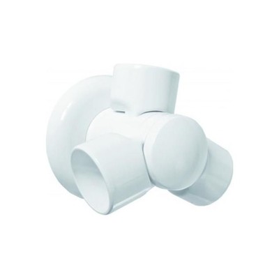 K DESIGN SUPPORT DE JOINT MURAL POUR TUBE NERVURÉ 85X80mm BLANC EH-CPS ...