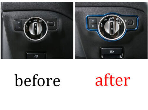 Switch Control Headlight Frame Trim Blue Steel For Benz A-Class W177 ...