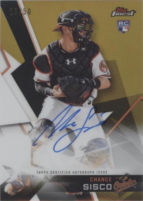 2018 Topps Finest - Autographs Chance Sisco #FA-CSI Gold Refractor /50 ...