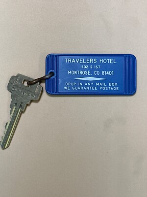 "Travelers Hotel" Motel Room Key Fob & Key Montrose Colorado #25 | eBay
