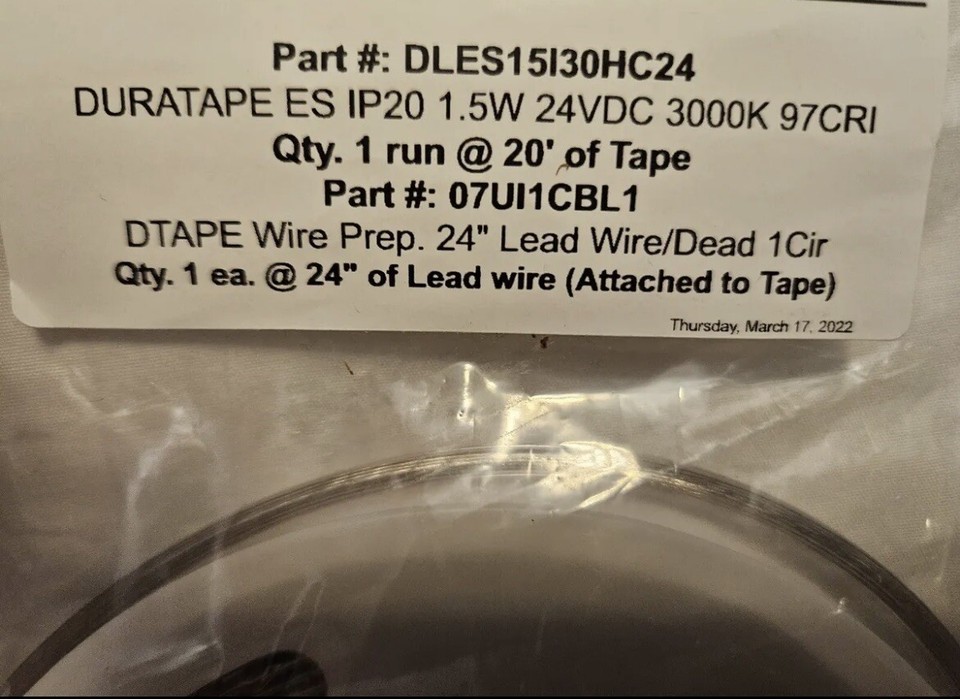 Targetti DURATAPE 20ft LED Strip Lights Under Cabinet Closet Lighting ...