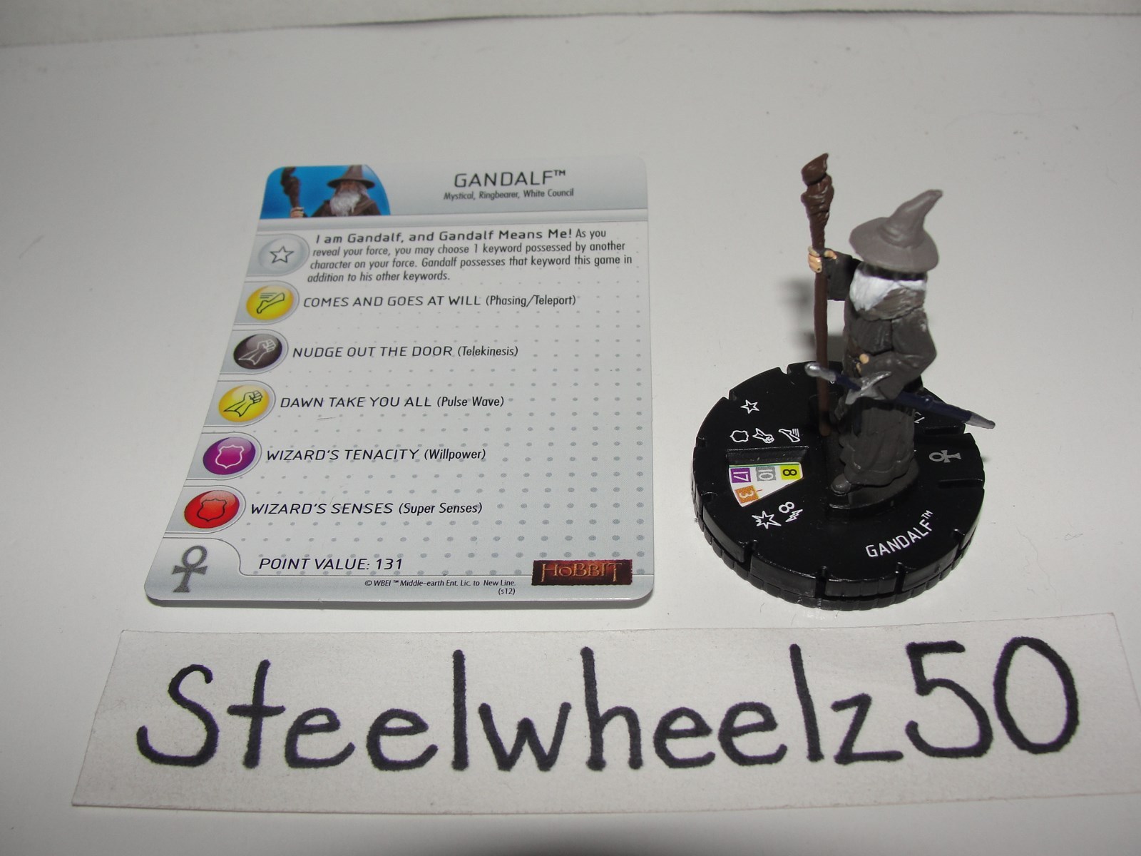 Lord Of The Rings Heroclix Hobbit Gandalf #002 Figure Wizkids 2012 LOTR ...