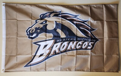 Western Michigan Broncos NCAA Football Flag Double Side Print 3x5 Ft W ...
