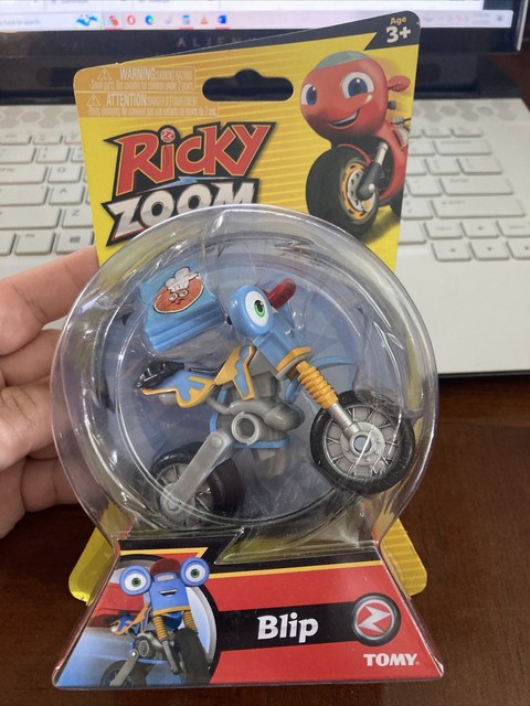Ricky Zoom Blip 3" Inch Bike Delivery Pizza Vehicle Figure TOMY Nick Jr ...