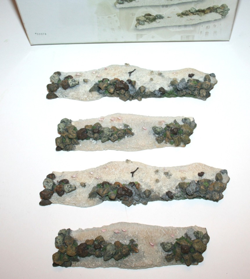 Dept 56 Seasons Bay Beach Front Extensions Set of 4 Sand & Stone 1998 ...
