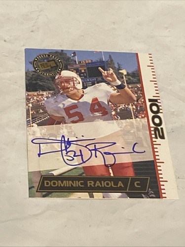 2001 Press Pass Dominic Raiola Autograph Card | eBay