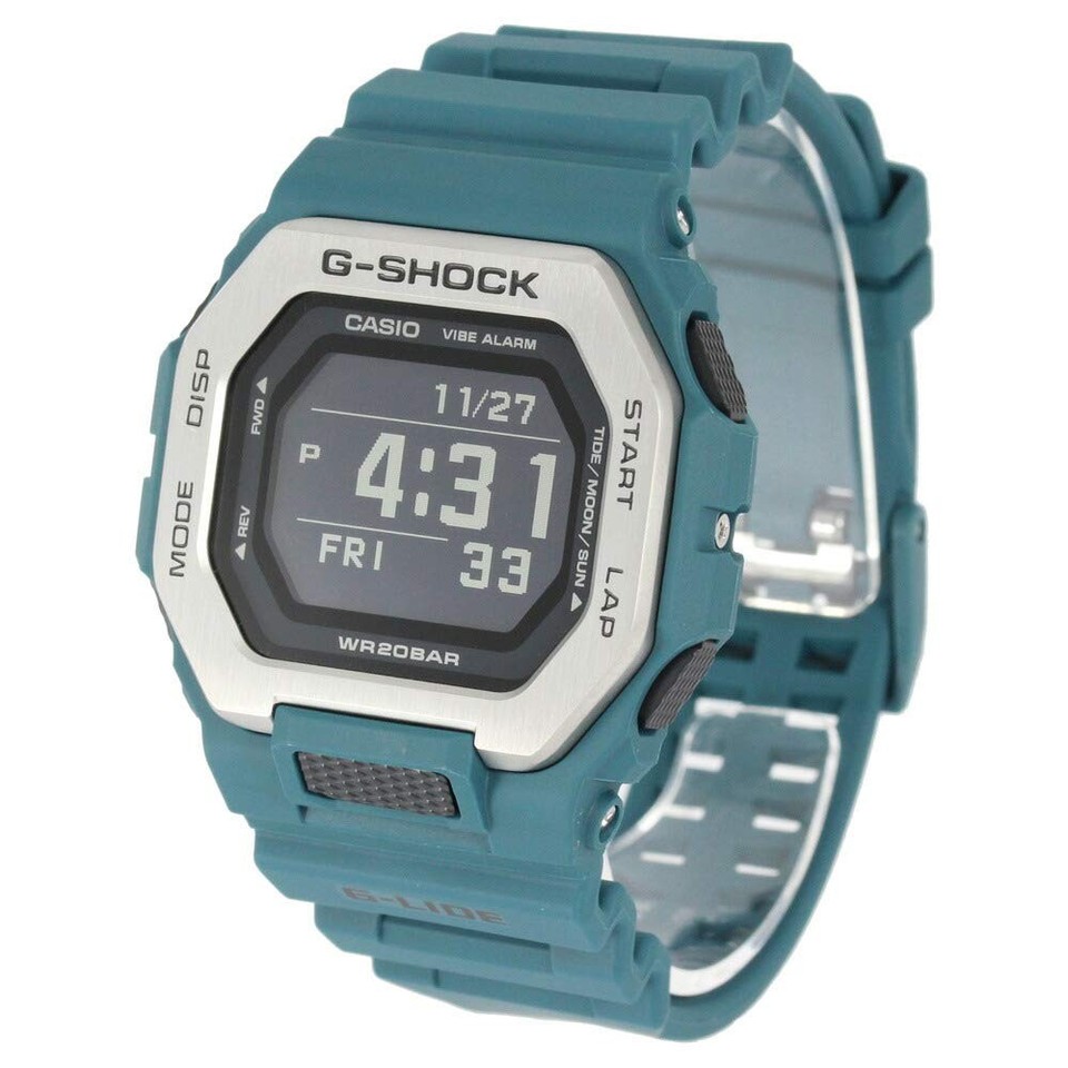 Casio G-Shock GBX-100-2 Men’s Watch Blue Tide Graph Surf Training ...