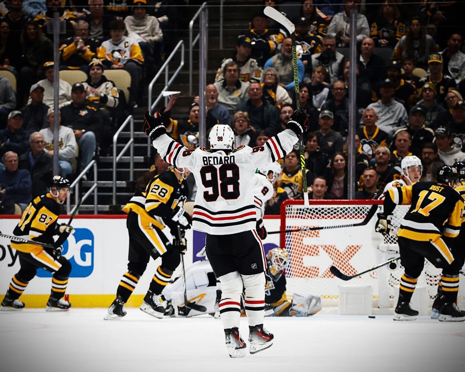 Connor Bedard First NHL Point Chicago Blackhawks 8x10 NHL Photo | eBay