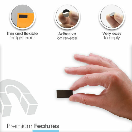 Self-Adhesive Magnets for Crafts, Magnetic Strips Sticky, Small ...