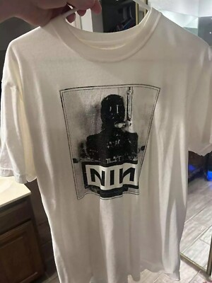 Nine Inch Nails NIN Graphic White Short Sleeve Unisex T shirt Reprint S ...