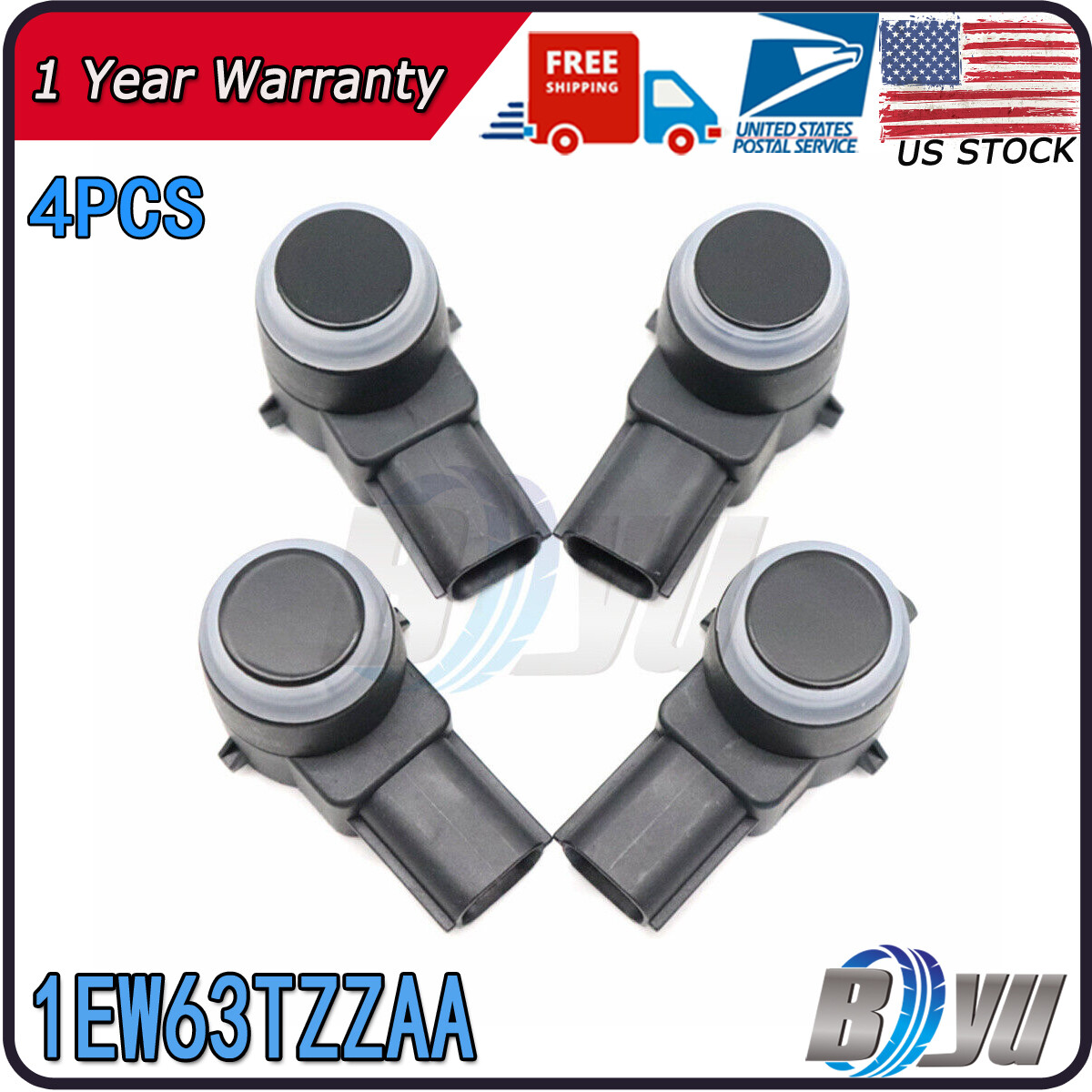 4PCS 1EW63AXRAA 1EW63TZZAA Parking Sensor For Chrysler Dodge Ram 3500 ...