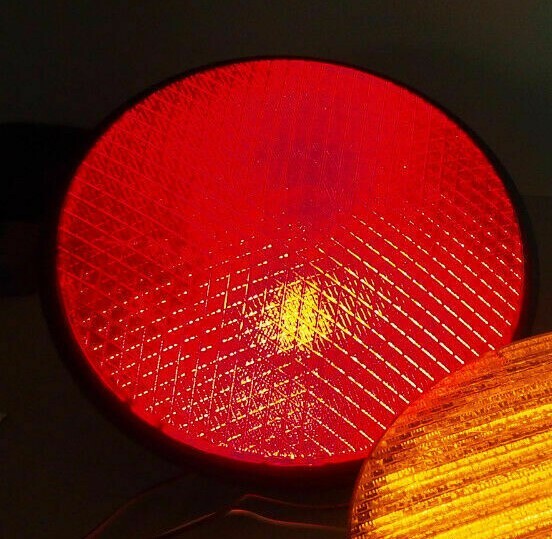 Dialight 12" LED Solid Red Traffic Light Signal Lamp Tested 110VAC | eBay