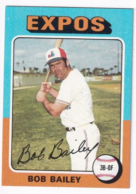 Bob Bailey 1975 Topps ML Baseball Card # 365 Expos | eBay