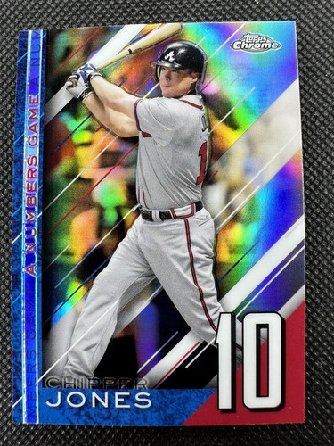 2020 #NGC-9 Chipper Jones Topps Chrome Updates Baseball Numbers Game ...