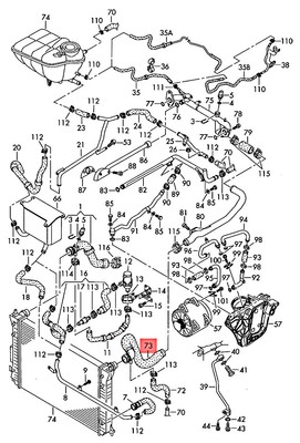 Genuine VW Phaeton 3D1 3D2 Coolant Hose With Quick Release Coupling ...