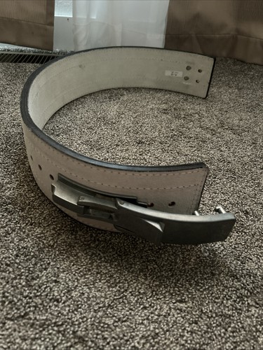 White Suede Forever lever Inzer Belt Size Medium, Hardly Used | eBay