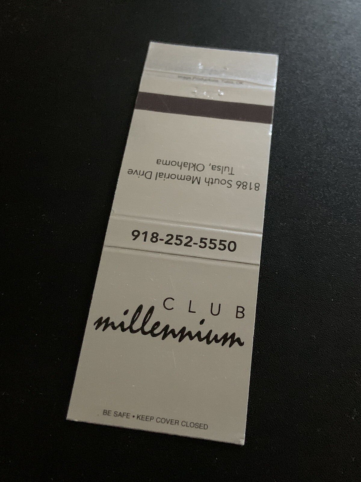 Vintage Oklahoma Matchbook: “Club Millennium” Tulsa, OK | eBay